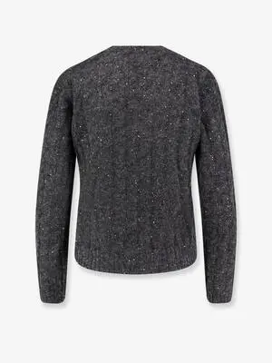 Brunello Cucinelli Wool Blend Sweater With All-over Sequins