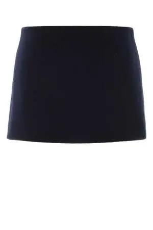 Miu Miu Midnight Wool Blend Reversible Mini Skirt