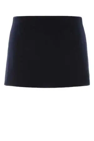 Miu Miu Wool Blend Mini Skirt - Blue