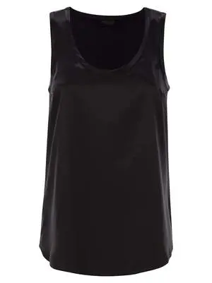 Brunello Cucinelli Brunello Cucinelli Women Stretch Silk Satin Top Black