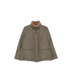 Brunello Cucinelli Shearling Collar Puffer Jacket