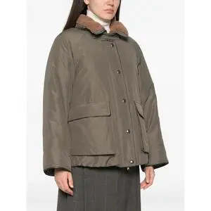 Brunello Cucinelli Shearling Collar Puffer Jacket
