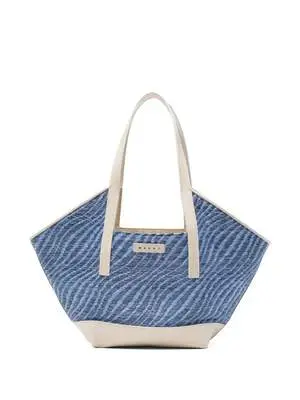 Marni Woven Shoulder Bag - Blue