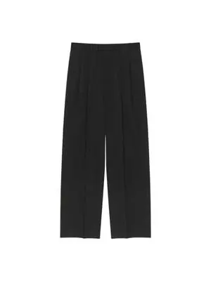 Givenchy Double-pleated Trousers In Grain De Poudre Wool - Black