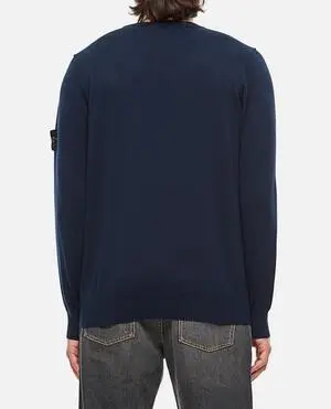 Stone Island Cotton Pullover With Logo Badge