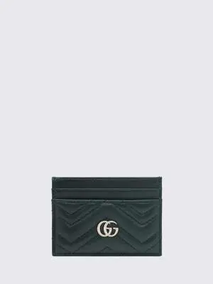 Gucci Gg Marmont Matelasse Nappa Card Holder - Green