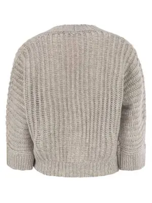 Peserico Wool And Alpaca Mesh Cardigan