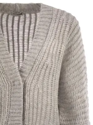 Peserico Wool And Alpaca Mesh Cardigan