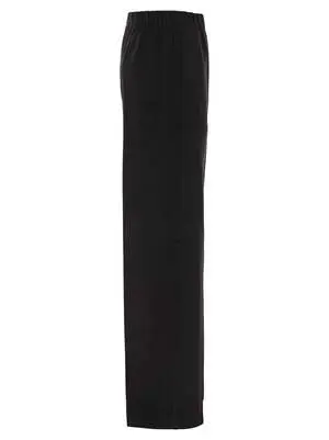 Herno Wide-leg Flannel-effect Trousers With Elasticated Waistband