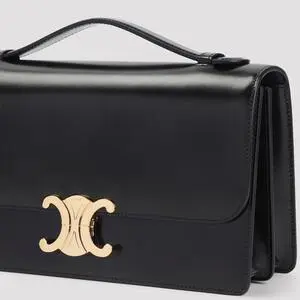 Celine Medium Triomphe Folio Bag - Black