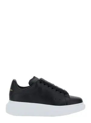 Alexander McQueen Leather Low Top Sneakers - Black