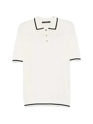MONTECORE Knit Polo With Contrasting Trim