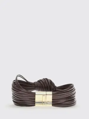 Bottega Veneta Knot Multi-strand Leather And Silver Bracelet - Multicolor