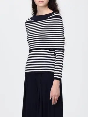 Max Mara Striped Cashmere Knit Sweater - Cream