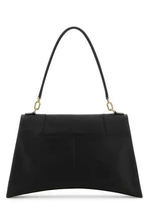 Balenciaga Leather Hourglass Shoulder Bag - Black
