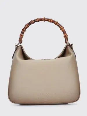 Gucci Diana Grained Leather Handbag - Cream