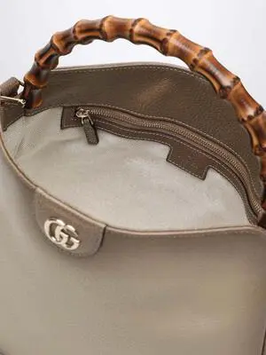 Gucci Diana Grained Leather Handbag - Cream