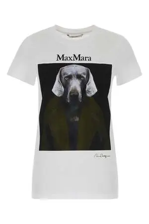 Max Mara Cotton Calca T-shirt - White