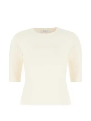 Max Mara Max Mara Women Embossed T-Shirt White