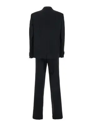 Gucci Black Double-breasted Suit With G Detail In Wool - Multicolor