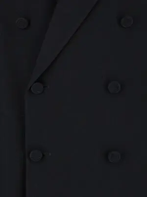 Gucci Black Double-breasted Suit With G Detail In Wool - Multicolor