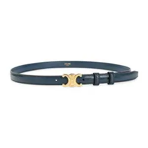 Celine Triomphe Skinny Leather Belt - Blue
