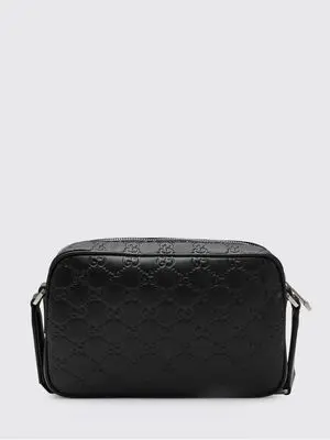 Gucci Gg Emblem Embossed Leather Shoulder Bag