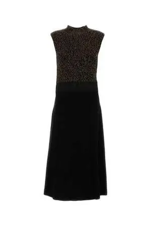 Prada Two-tone Wool Blend Dress - Multicolor