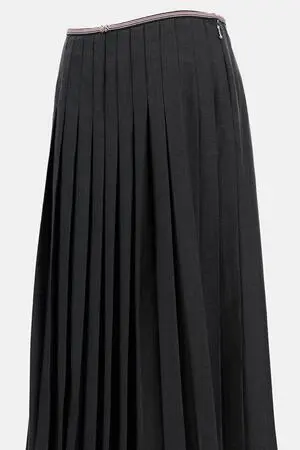 Thom Browne Calf Length Narrow Pleated Skirt - Multicolor