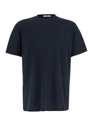 Fendi T-shirt With Tone-on-tone Logo On The Side In Cotton For - Black