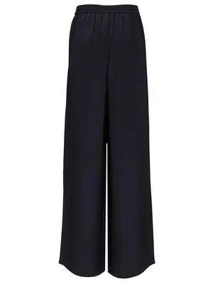 Max Mara Soft Silk Wide Leg Trousers - Blue