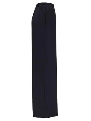 Max Mara Soft Silk Wide Leg Trousers - Blue