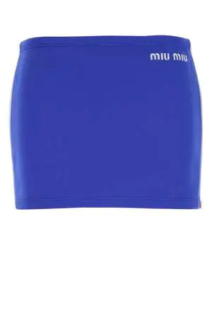 Miu Miu Stretch Nylon Mini Skirt - Blue