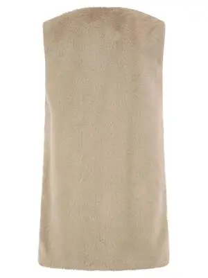 Herno Faux Fur-effect Gilet - Cream