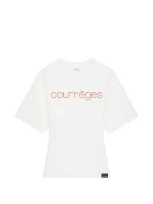 COURREGES Printed Cotton T-shirt