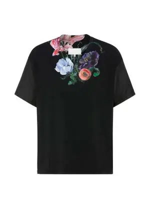 MAISON MARGIELA Floral T-shirt - Black