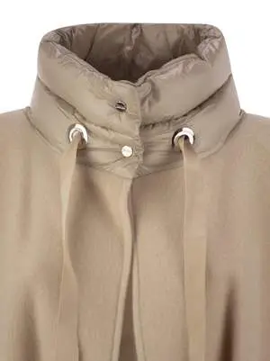 Herno Wool And Cashmere Poncho - Cream