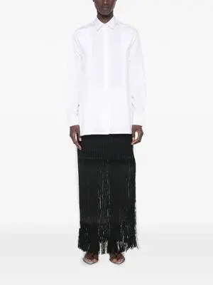 Alaïa Asymmetrical Cotton Poplin Shirt