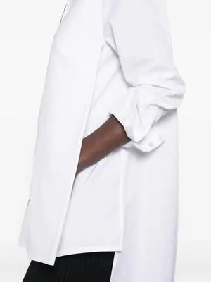 Alaïa Asymmetrical Cotton Poplin Shirt