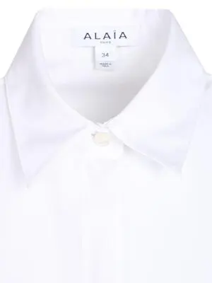 Alaïa Asymmetrical Cotton Poplin Shirt