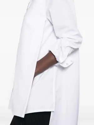 Alaïa Asymmetrical Cotton Poplin Shirt