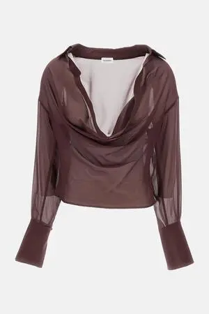 Andamane Lilia Deep V Collar Blouse - Multicolor