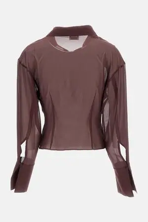 Andamane Lilia Deep V-collar Blouse - Multicolor