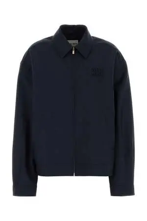 Miu Miu Navy Mohair Blend Jacket