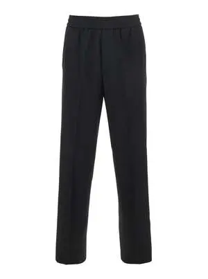 GOLDEN GOOSE Joggers With Pockets And Ribbed Hems In Black Virgin Wool For - Multicolor