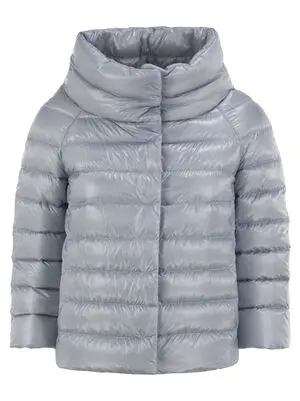 Herno Sofia Mini Cape With 3/4 Sleeves - Blue