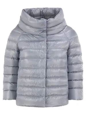 Herno Sofia Mini Cape With 3/4 Sleeves - Blue