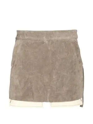 Rick Owens Fog Cutoff Mini Skirt - Green