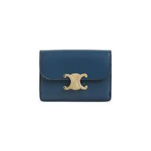 Celine Card Holder With Flap - Blue