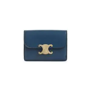 Celine Card Holder With Flap - Blue